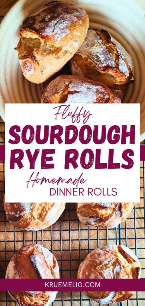 Fluffy Sourdough Rye Rolls - KRÜMELIG